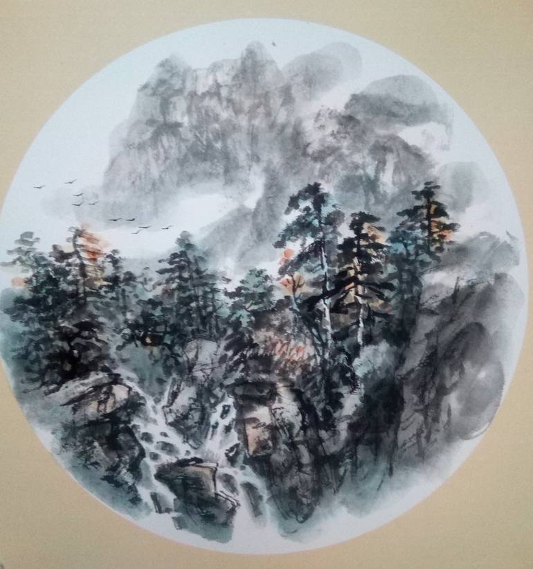 Spring in the Mountains Drawing by Feilong Hu | Saatchi Art