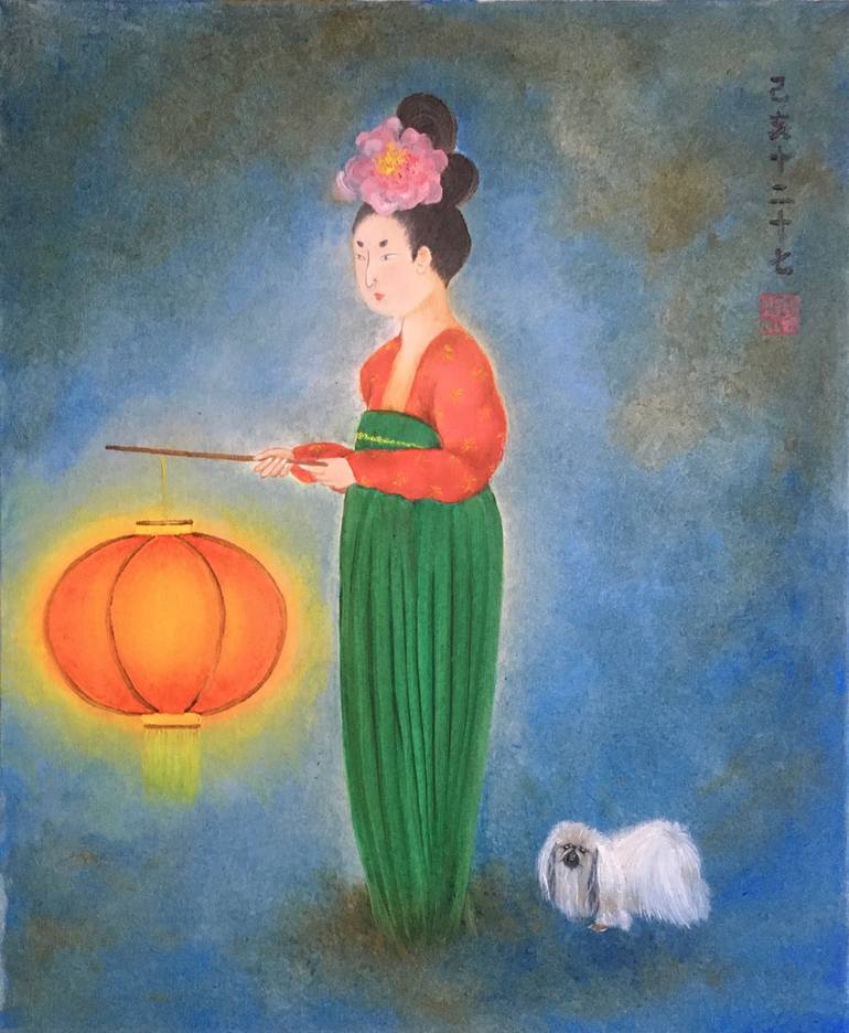 Tang Dynasty Painting by Yuting Zhang | Saatchi Art