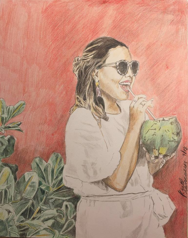 Cynthia on Vaca Drawing by Keith Francoeur | Saatchi Art