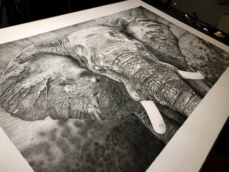 Longing... Limited Edition Prints Drawing by Mark Cocker | Saatchi Art