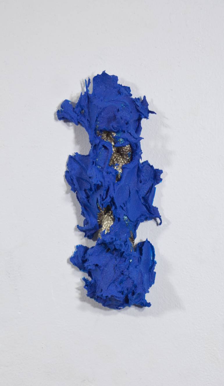Blue on Bronze (Rope) Painting by Jeffrey Collins | Saatchi Art