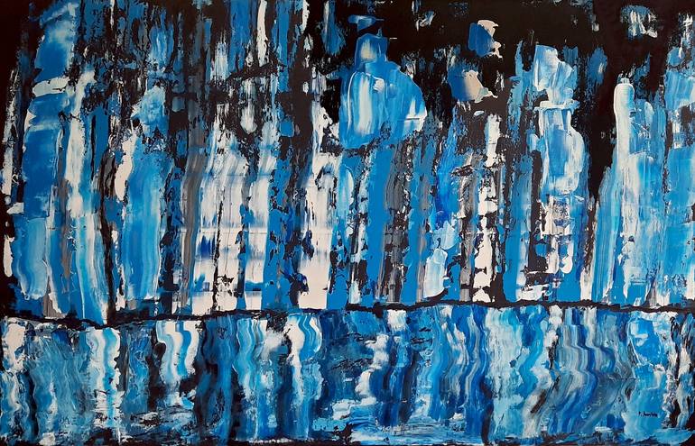 Blue Boreal Painting by patrick Joosten | Saatchi Art