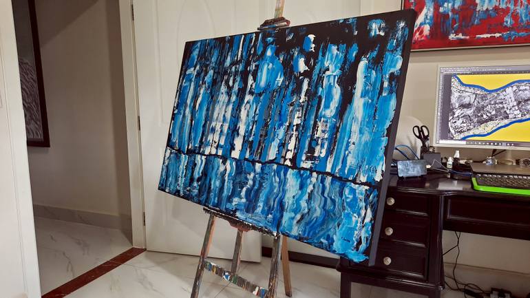 Blue Boreal Painting by patrick Joosten | Saatchi Art