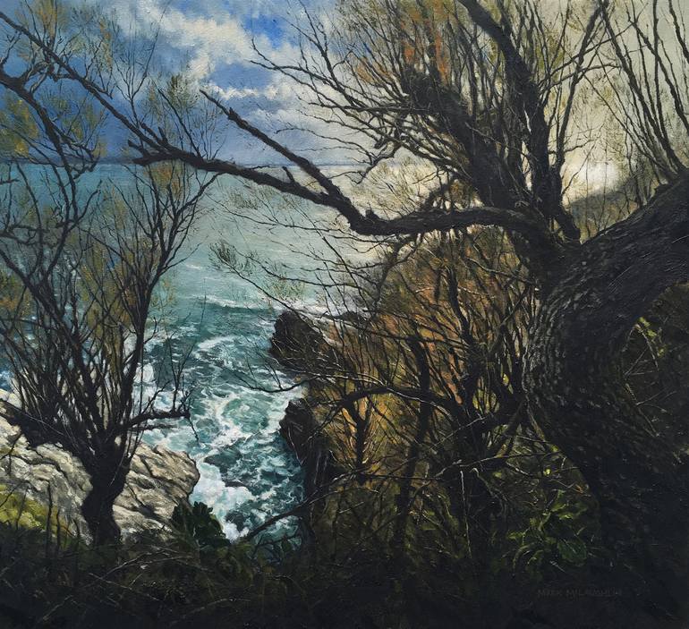 Prussia Cove, Cornwall Painting by Mark Mclaughlin | Saatchi Art