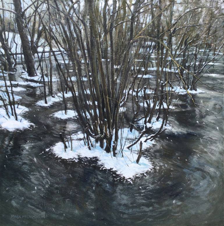 Snow and Ice Painting by Mark McLaughlin | Saatchi Art