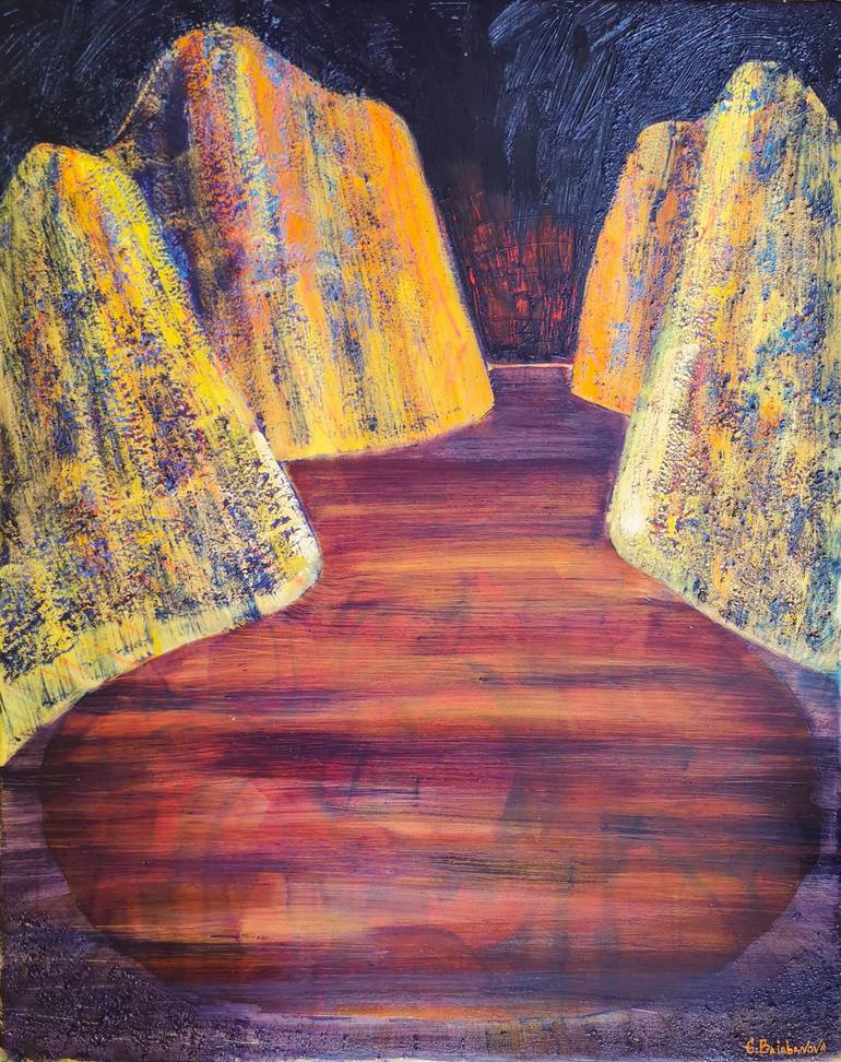 On the surface of the abyss Painting by Gergana Balabanova | Saatchi Art