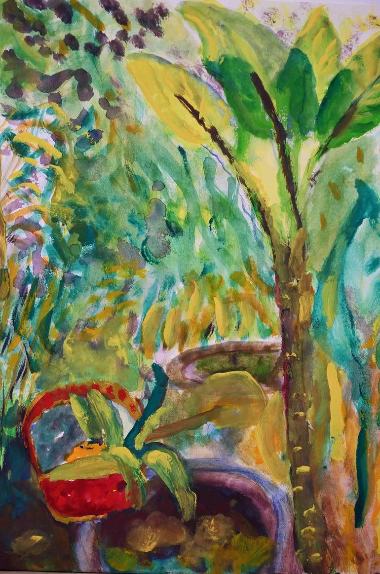 the red basket Painting by gianuario manunta | Saatchi Art