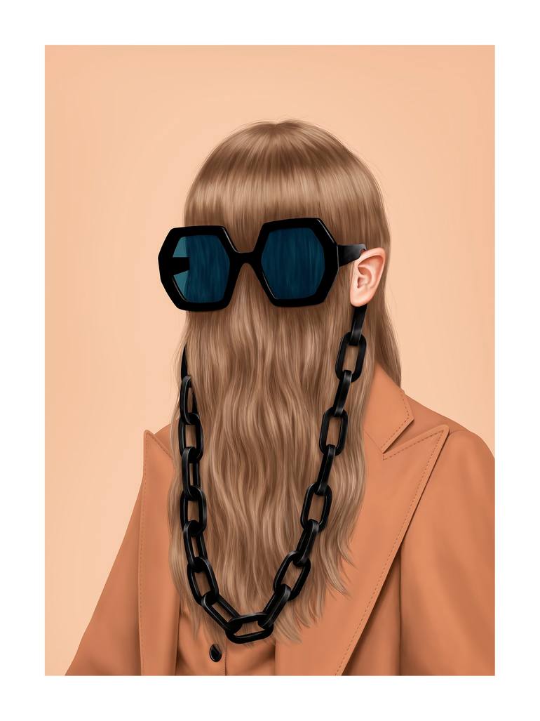 Cousin It Girl Digital By Annica Klingspor Saatchi Art