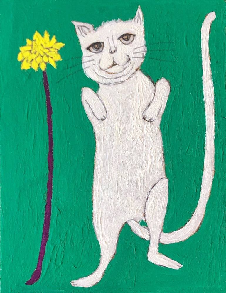 Cat is made of cuteness -spoiled cat Painting by Kaori SAKAGUCHI ...