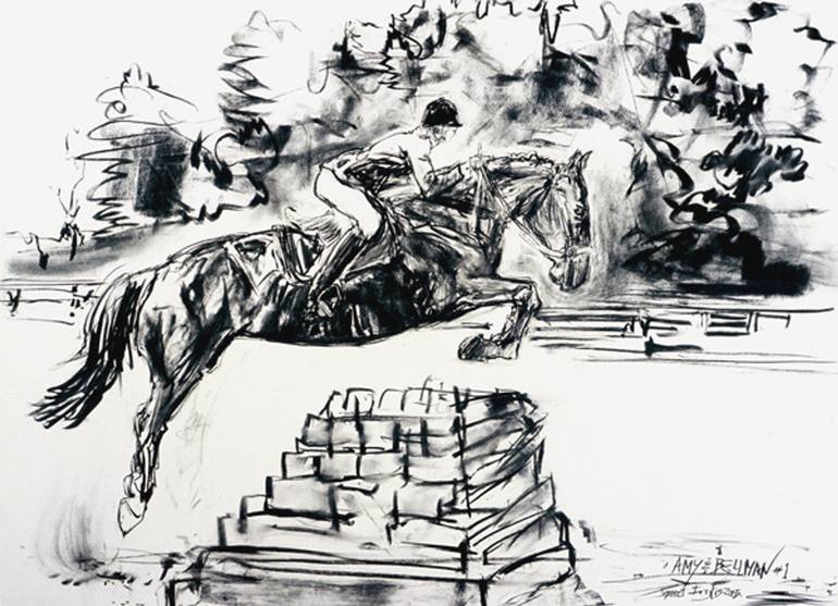 Irish Draught Champion Stallion: Bellman Drawing by Jennet Inglis ...