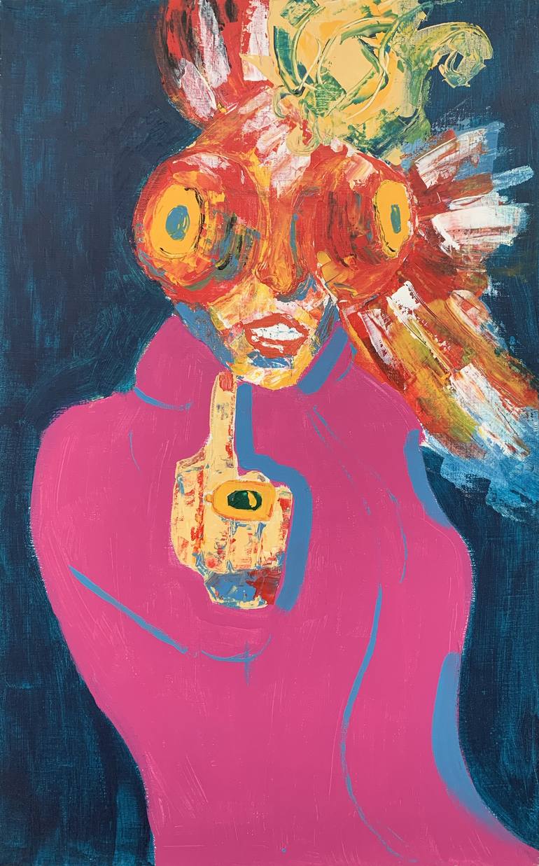 my fish Painting by Olga Banni | Saatchi Art