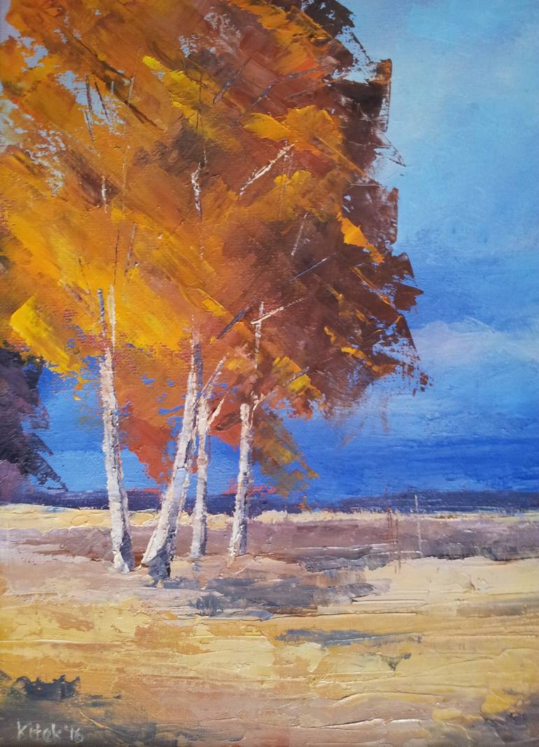 Autumn symphony Painting by Mariusz Kitowski | Saatchi Art