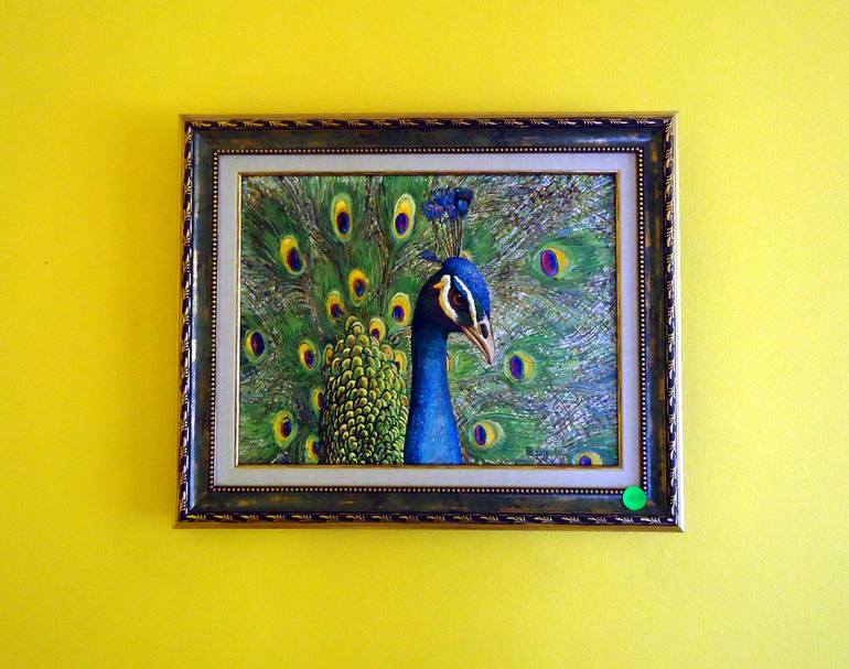 Peacock Painting by Grigor Velev | Saatchi Art