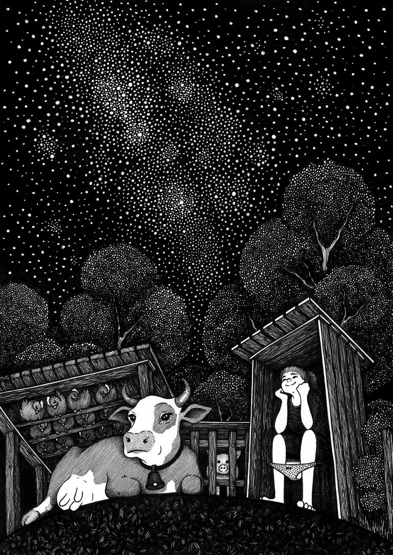 Childhood memories 01 Drawing by Anca Popa | Saatchi Art