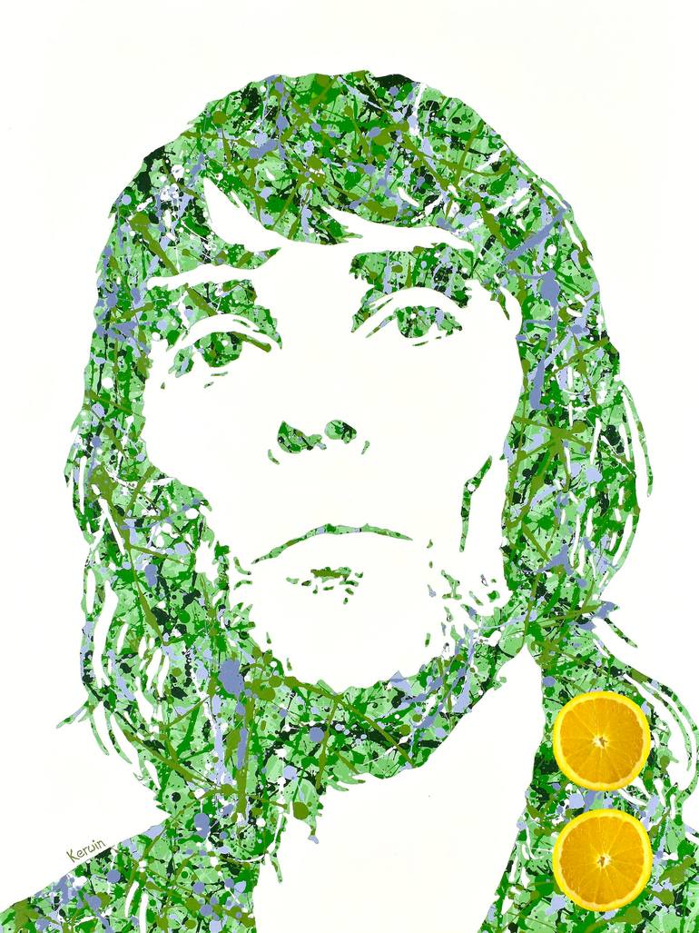 Ian Brown / The Stone Roses Painting by Kerwin Blackburn | Saatchi Art