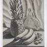 Pineapple and banana 1 Drawing by Aundrea Sussan | Saatchi Art