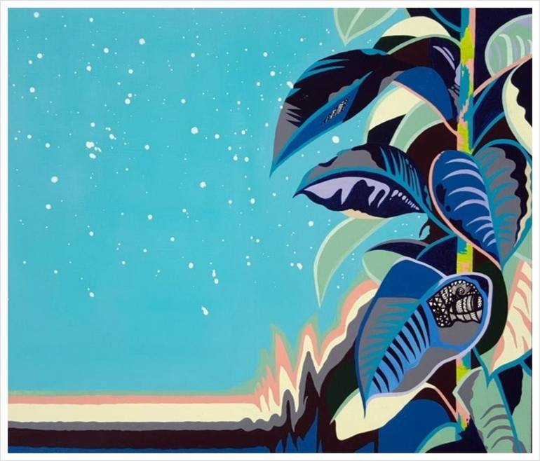 Urban Landscape Project 02_Foliage Plant, Rubber tree Painting by Mia ...