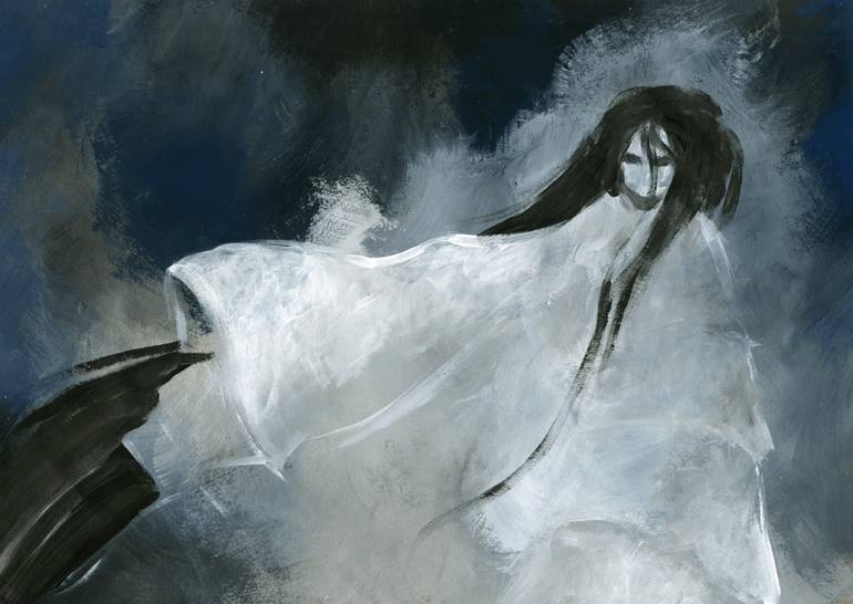 The Yuki Onna Painting by Ashanti Miller | Saatchi Art