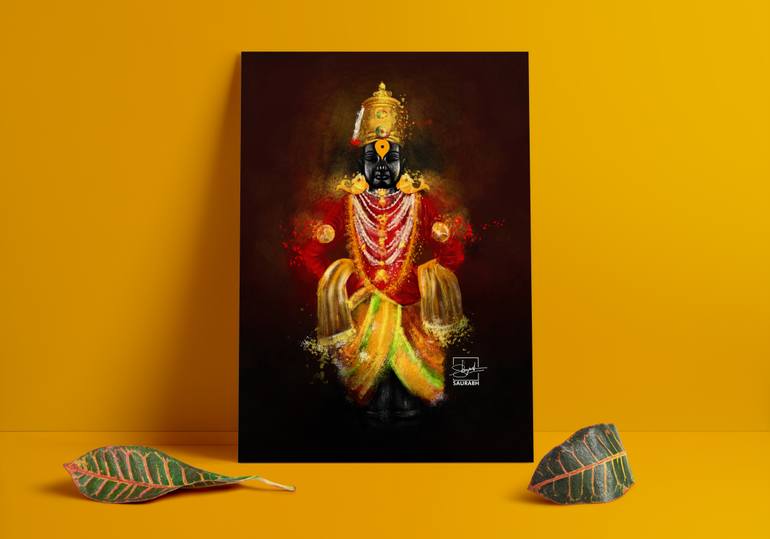Lord Vitthal Painting Painting by Shreyansh Saurabh | Saatchi Art