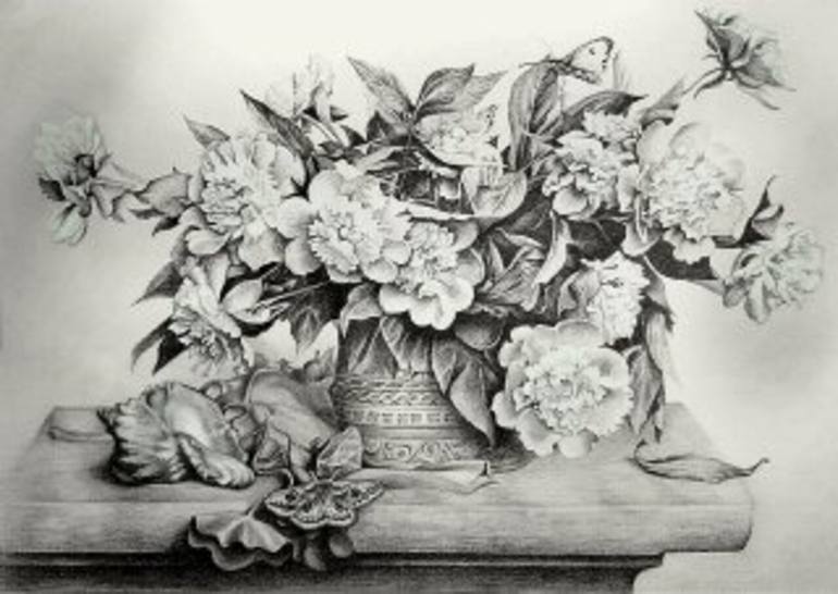 Flowers Drawing by Iman Osman | Saatchi Art