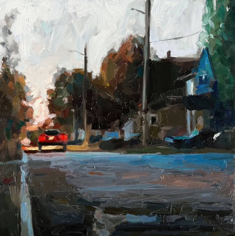 The Streets of MayBerry Painting by Evan Wilson | Saatchi Art