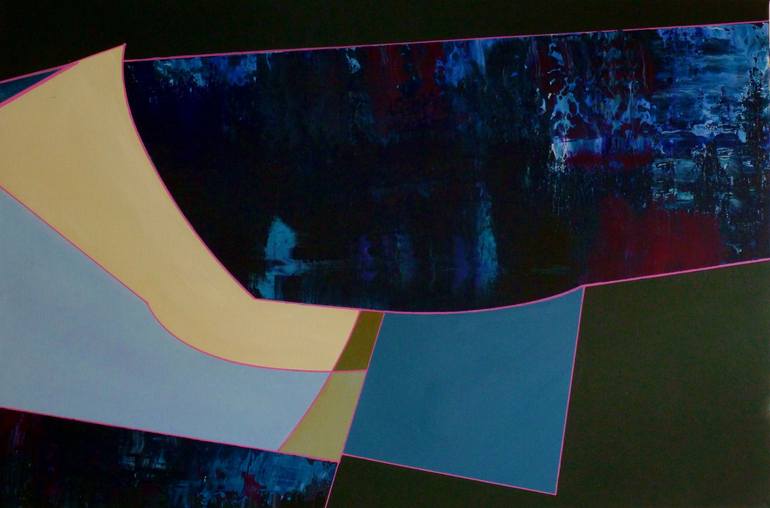 Composition in blue, and the influence of organic matter. Painting by ...