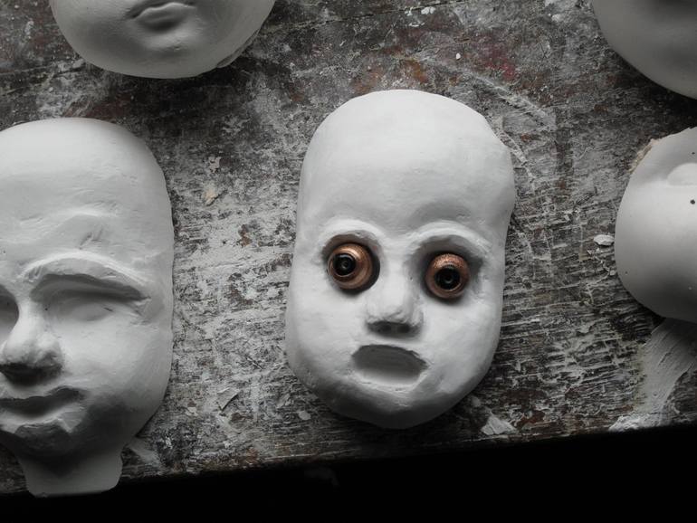 Works In Progress - Small Faces Sculpture by John Sergneri | Saatchi Art