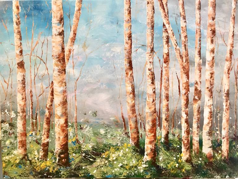 La Foret Au Printemps #2 Painting by Kimberly Saltiel | Saatchi Art