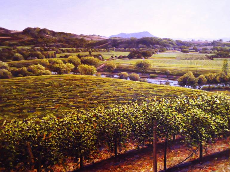 Alsace Vineyards Painting by Ryan Kalinowski | Saatchi Art
