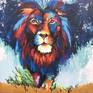 Blue Lion Painting by Angelo Wasike | Saatchi Art
