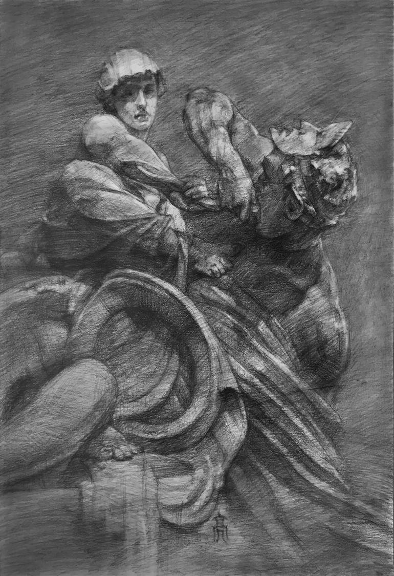 Truth and Falsehood Drawing by Jack Liang Wang | Saatchi Art