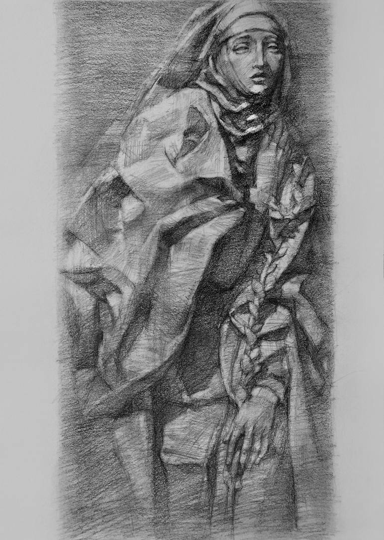 Condolence Drawing by Jack Liang Wang | Saatchi Art