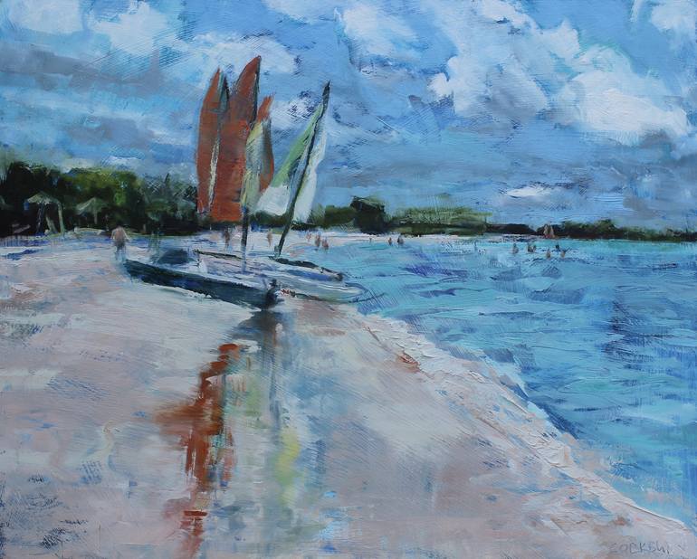 Wet Sand Painting by Frances Cockburn | Saatchi Art