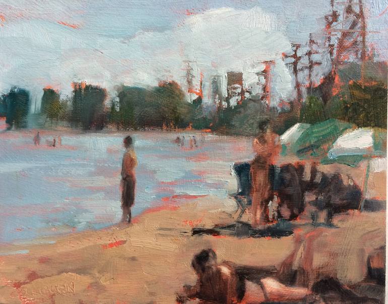 Beach Painting by Frances Cockburn | Saatchi Art
