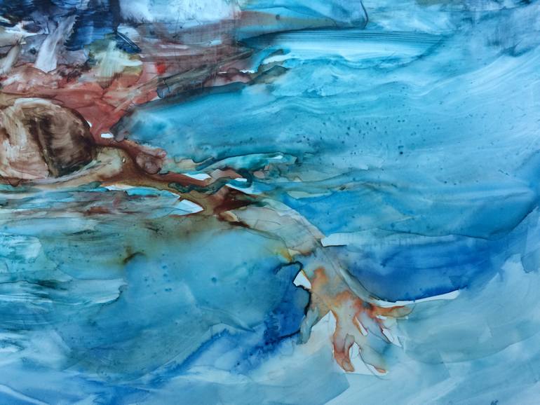 Water on water Painting by Frances Cockburn | Saatchi Art