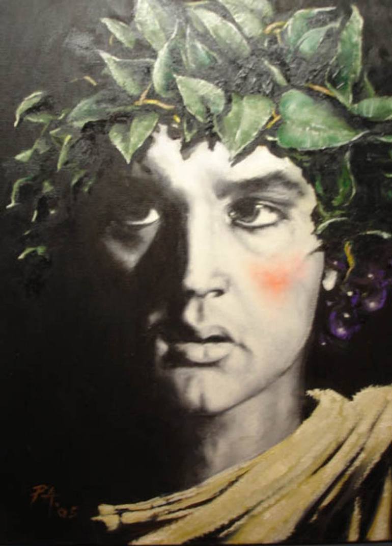 Elvis as Caravaggio's Bacchus Painting by Paul Arthurs | Saatchi Art