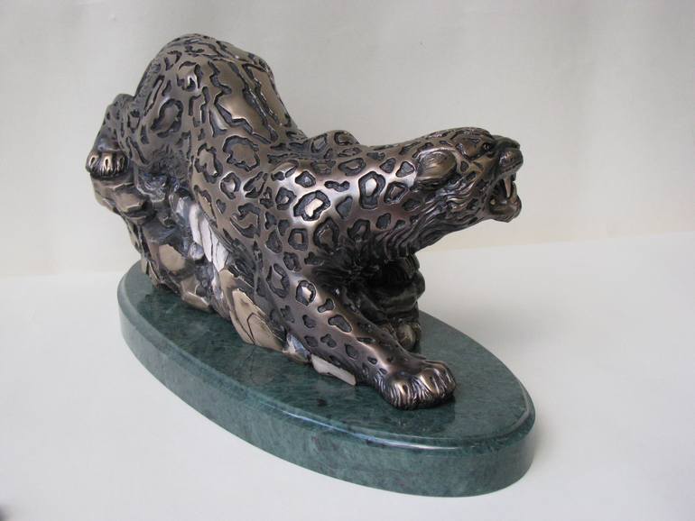 Snow Leopard Sculpture by Viktor Marchenko | Saatchi Art