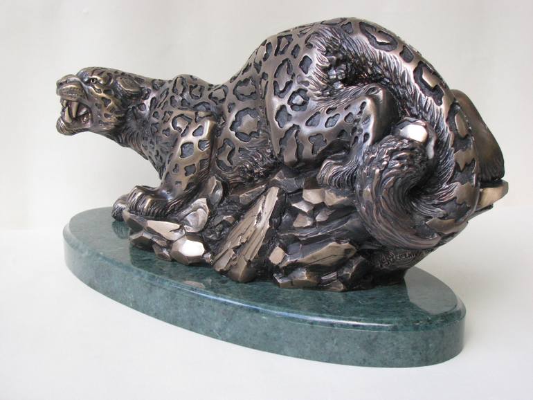 Snow Leopard Sculpture by Viktor Marchenko | Saatchi Art