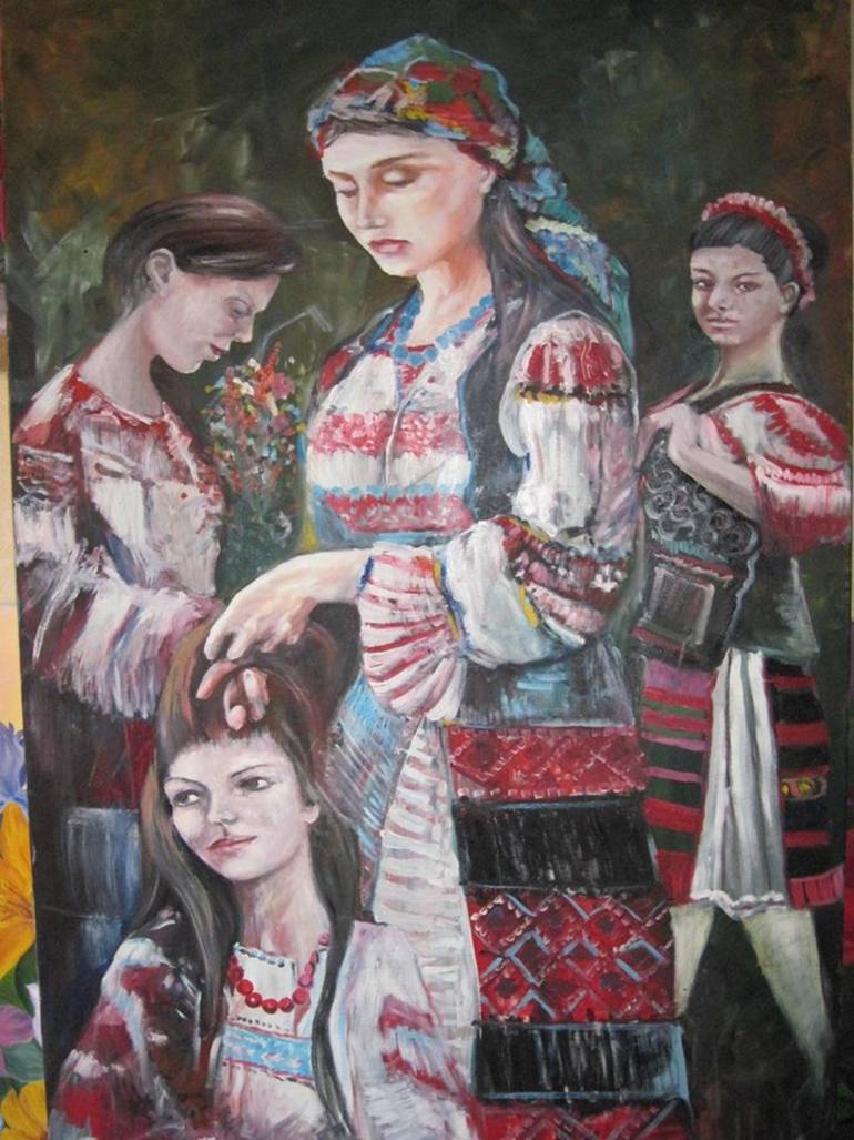 Popular Romanian traditions Painting by Denisa Maria | Saatchi Art