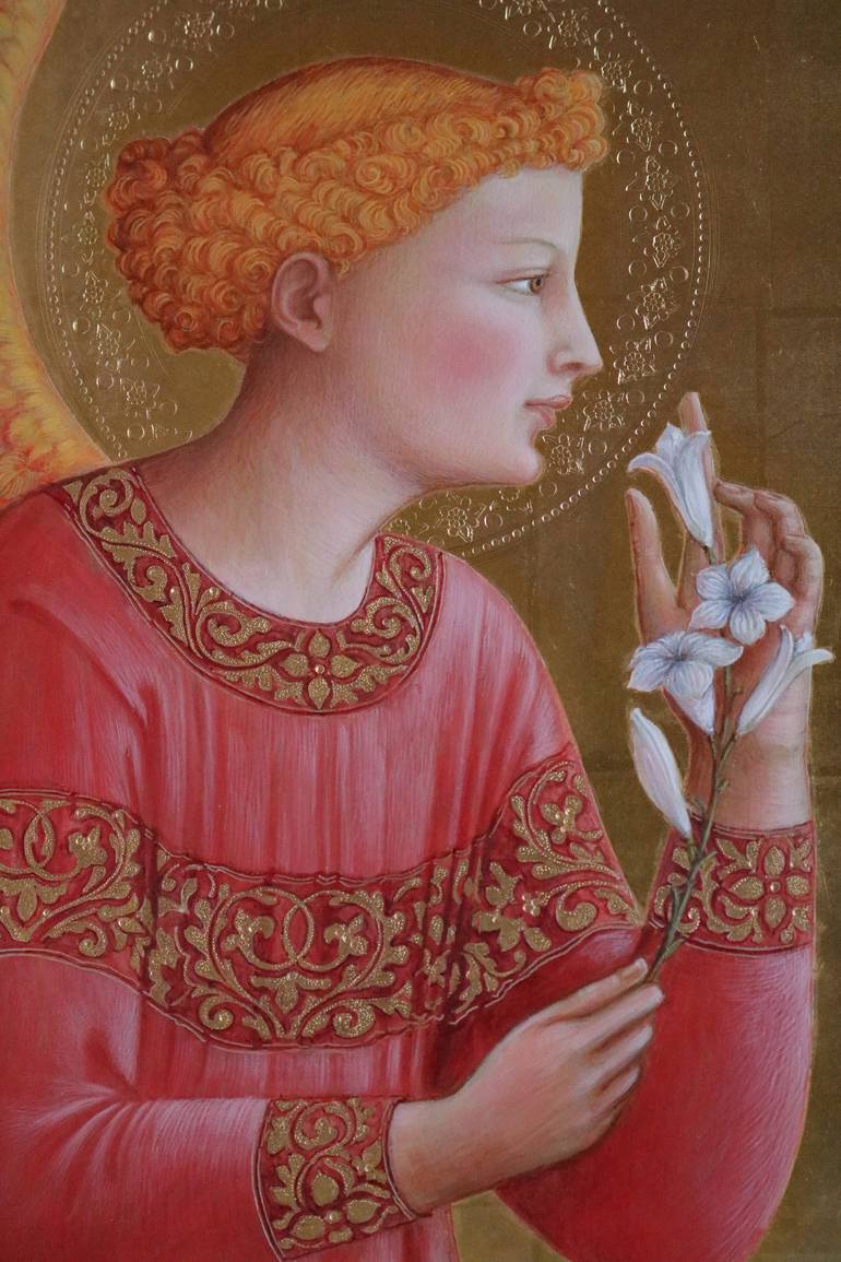 Angelo annunciante Painting by Michelangelo Attardo | Saatchi Art