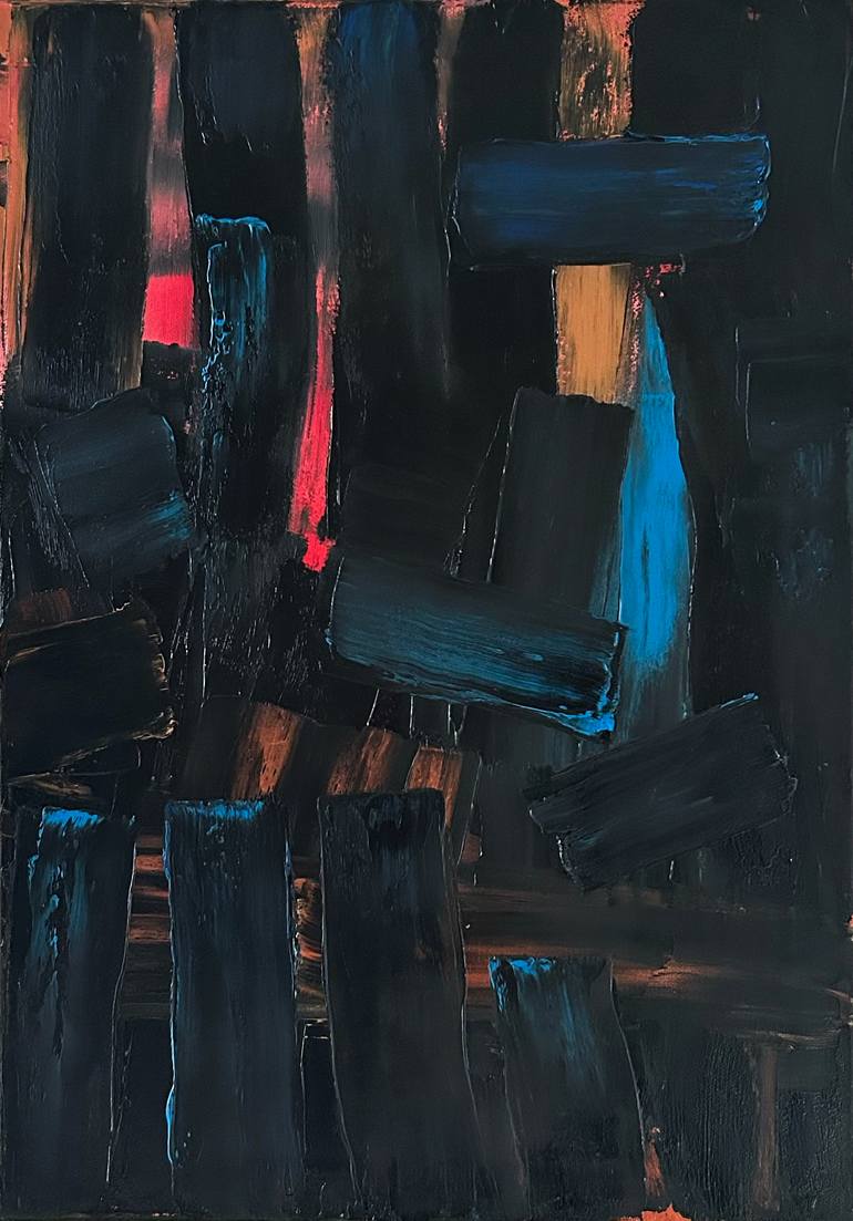 The Devil Abstract series Minimal Black Painting by Marina Gorbachova ...