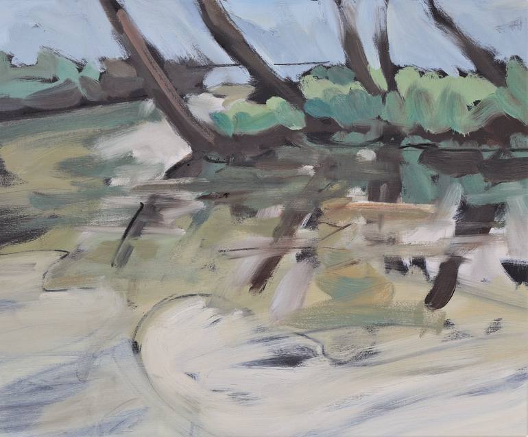 Riverbank, Wiltshire Painting by Jonathan Hall | Saatchi Art