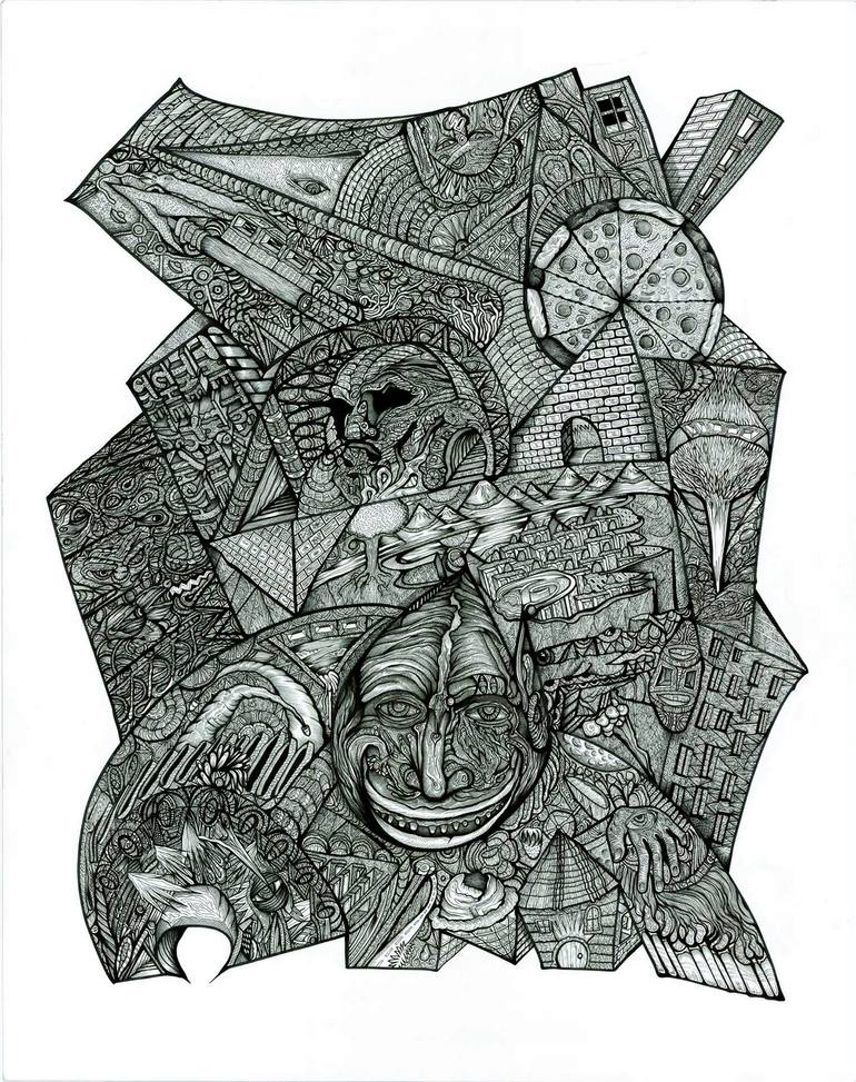Amalgamation #2 Drawing by Alex Barnett | Saatchi Art