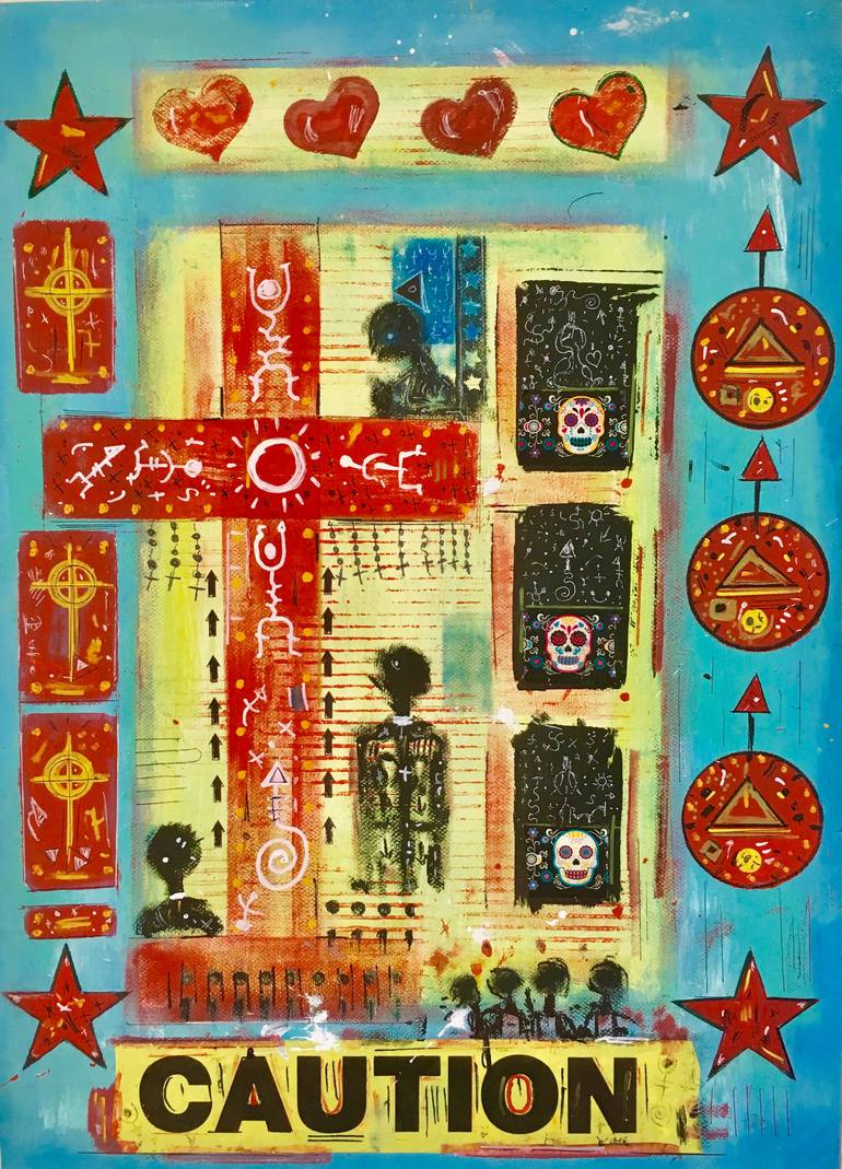 Happy Death Cross 2 Painting by Mark E Phelan | Saatchi Art