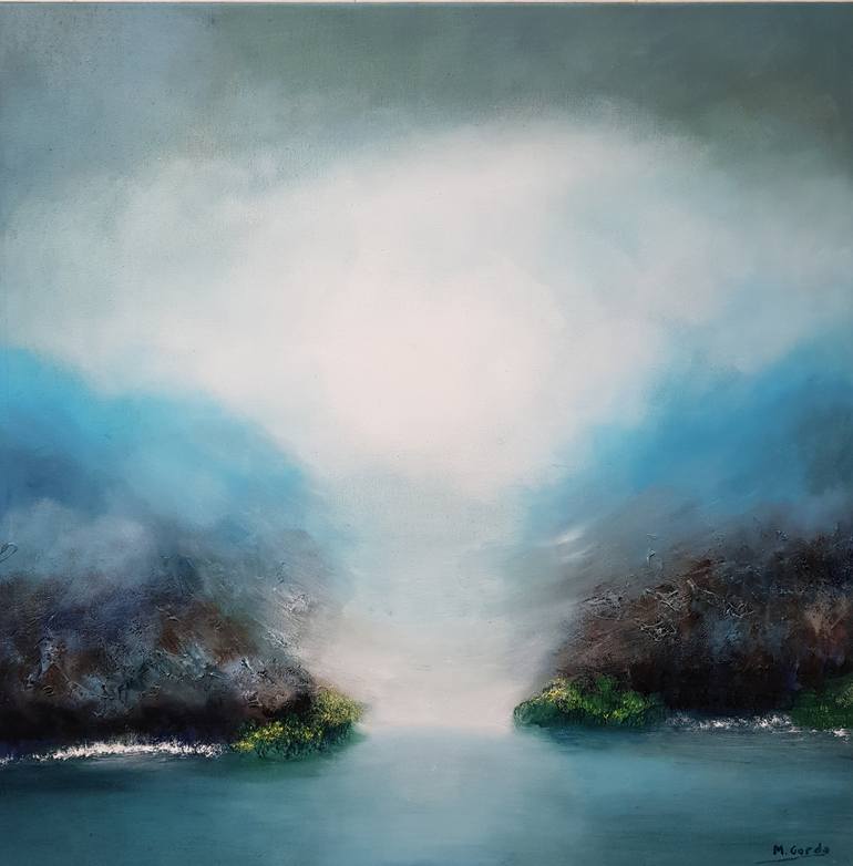 Ocean light Painting by Mercedes Gordo | Saatchi Art