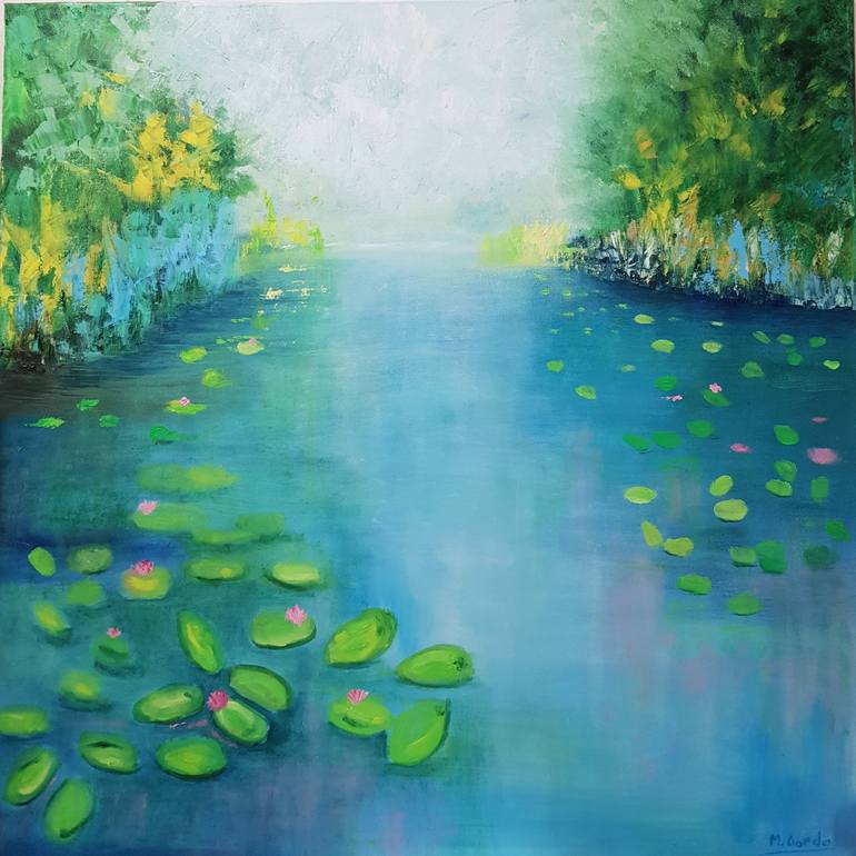 Secret Pond Painting by Mercedes Gordo | Saatchi Art