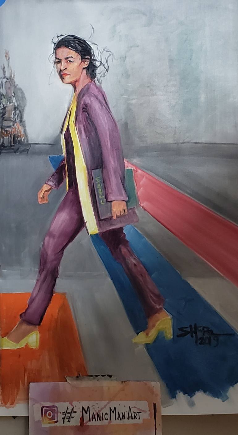 AOC Pushing Boundaries Painting by steve mcrae | Saatchi Art