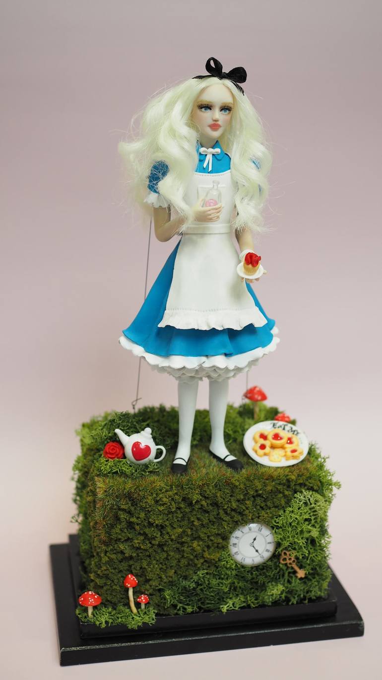 Alice in wonderland autuomata automaton Sculpture by zee chik | Saatchi Art