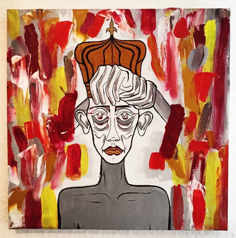 Hands off my mind. Painting by Svea Weg | Saatchi Art