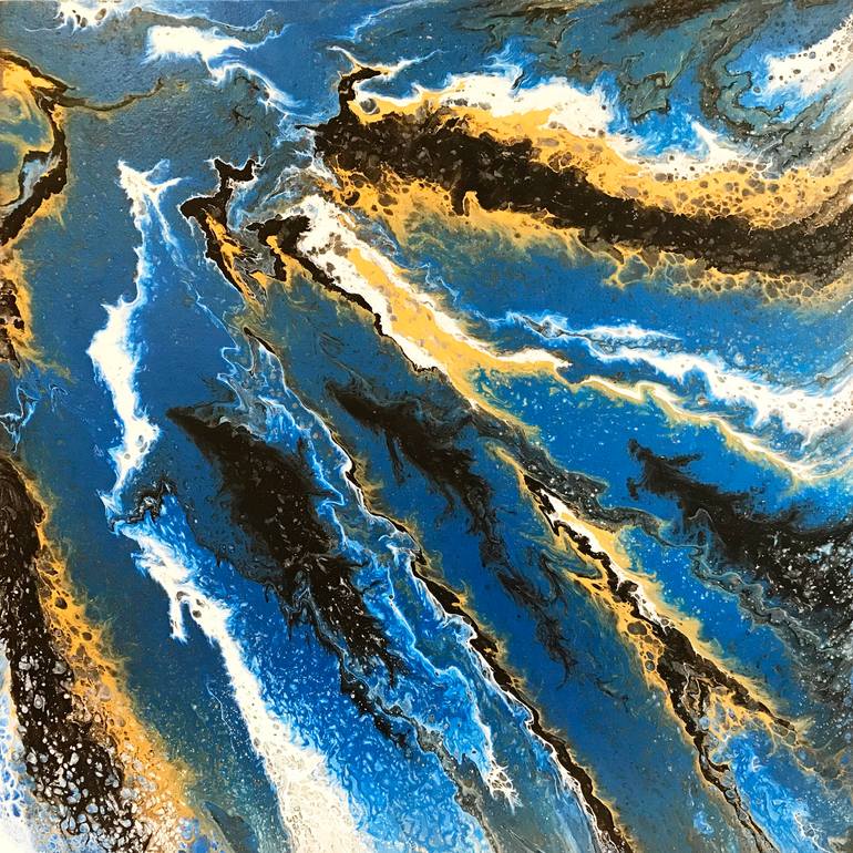 Blue Ice Painting by Irene Hardy | Saatchi Art